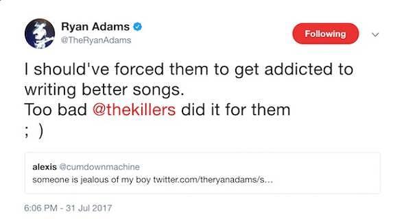 Heroin und schlechte Songs: Ryan Adams greift The Strokes an - Musikexpress