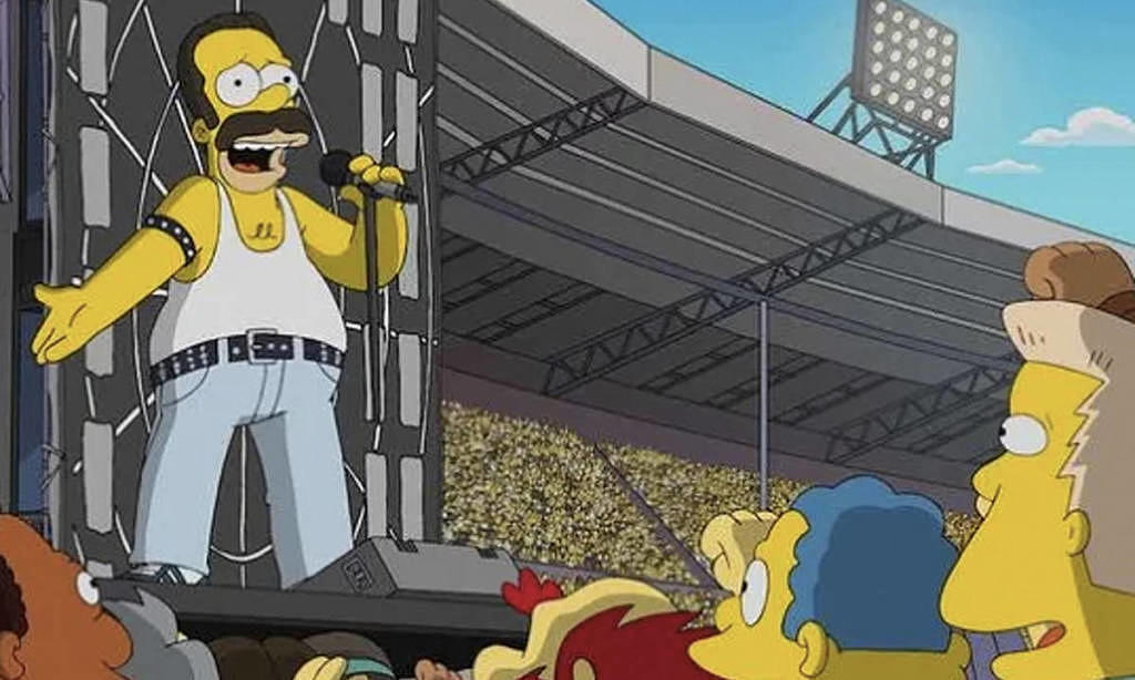 „Live Aid '85“ bei „The Simpsons“: Hier wird Homer Simpson zu Freddie ...
