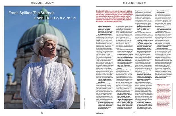 Frank Spilker von Die Sterne im Themeninterview über Autonomie